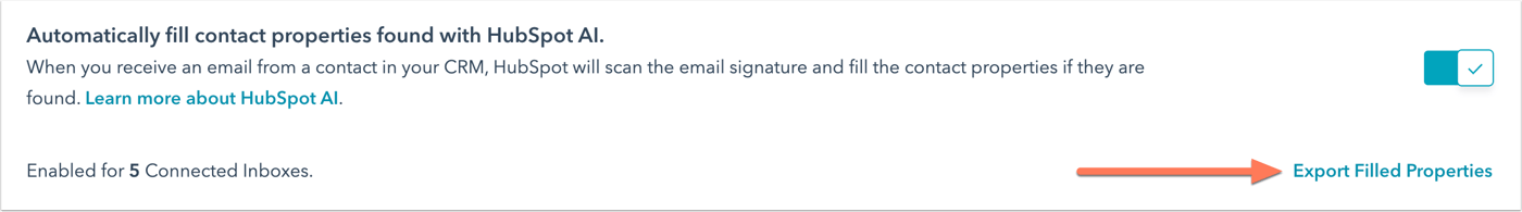 Automatically populate contact properties with HubSpot AI